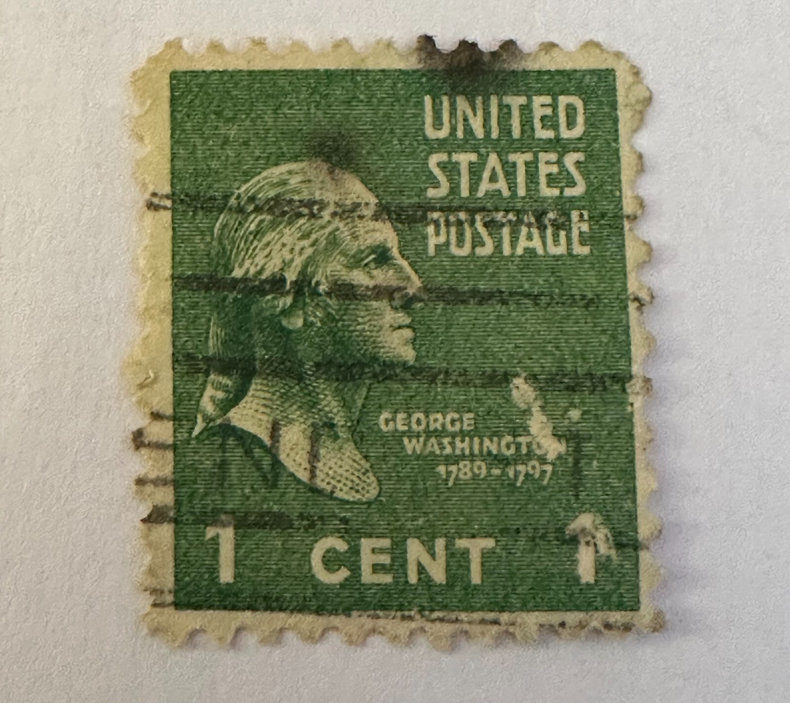 George Washington 1 Cent Stamp U.S. Postage Green | eBay