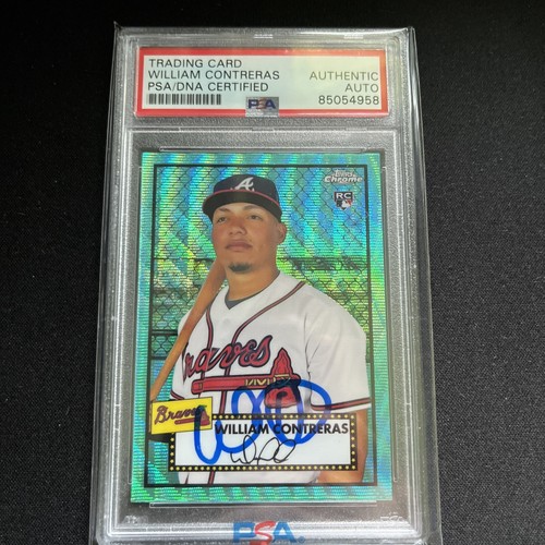 2021 Topps Chrome Platinum Aqua Wave William Contreras Signed Card PSA ...