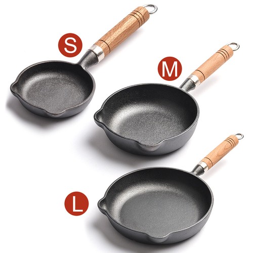 4/6/7.8 Inch Chefs Pan Non Stick Omelette Pan Cast Iron for Indoor ...
