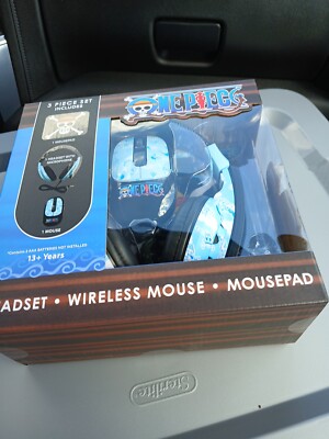 One Piece Headset with Microphone, Wireless Mouse, and Mouse Pad Tech ...
