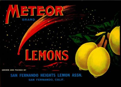 Meteor- Fruit Crate Label - Fruit Crate Labels | eBay