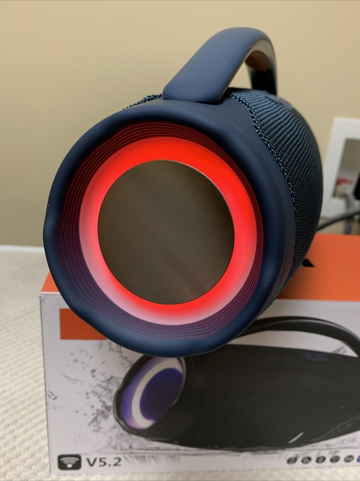 Booms Box Portable bluetooth Speaker With LED Light Effects On Sides | eBay