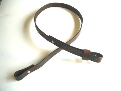 GUN SLING STRAP 3/4" WIDE HAND MADE LEATHER ADJUSTABLE FROM 30" TO 42 ...