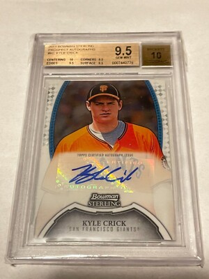 2011 Bowman Sterling Prospect Auto Kyle Crick BSP-KC BGS 9.5/10 Giants ...