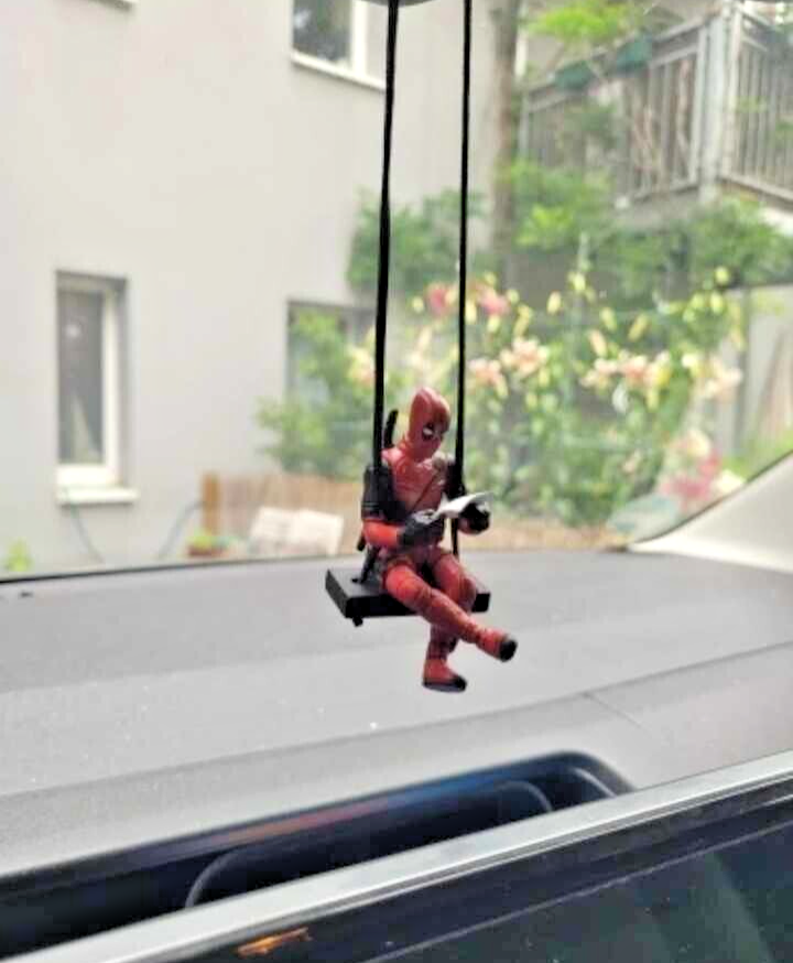 Swing Deadpool Car Interior Decoration Rearview Mirror Pendant Car ...
