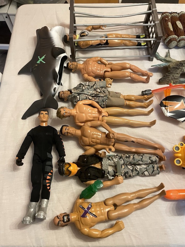 Huge Action Man Job Lot Action Figures Guns Clothes WindSurf ...