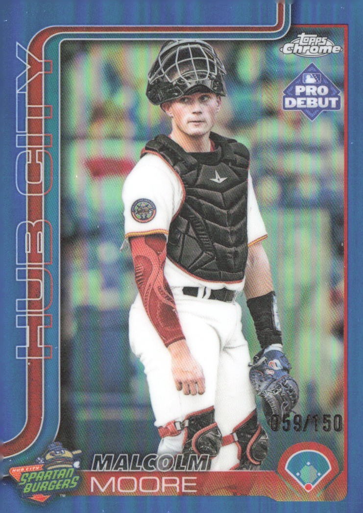 2025 Topps Pro Debut - Chrome Malcolm Moore #PDC-199 Blue Refractor ...