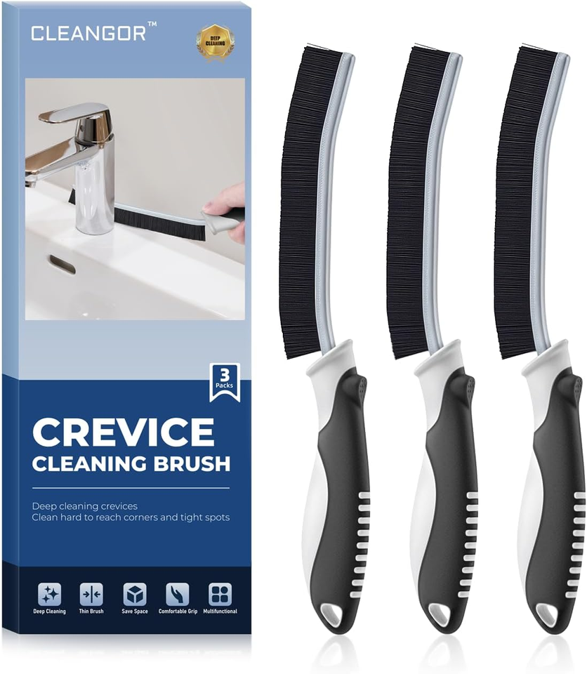 Crevice Cleaning Brushes, Scrub Brush for Hard to Reach Small Space ...