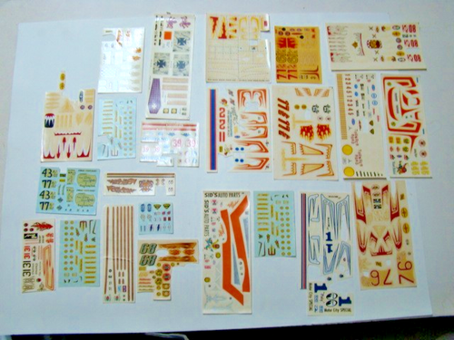 Vintage (20) Plastic Car Model Kit Decals Lot From the 1960's 1970's | eBay