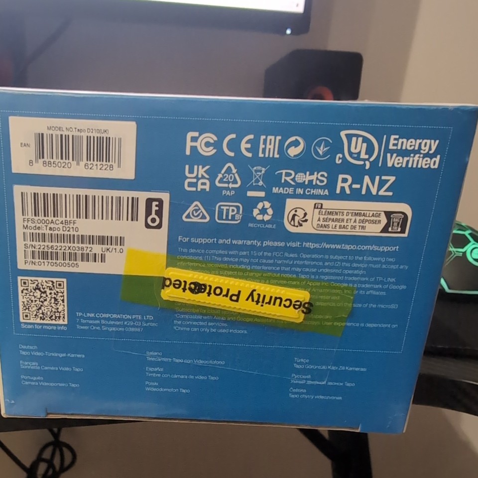 Tapo D210 Video Doorbell Camera 2K - BRAND NEW SEALED | eBay UK