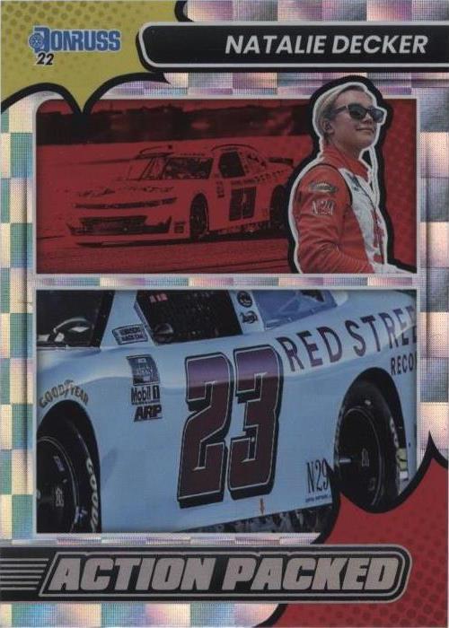 2022 Panini Donruss NASCAR - Action Packed Natalie Decker #3 Checkers ...