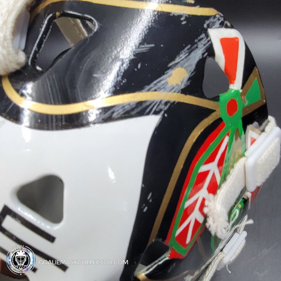 Murray Bannerman Signed Goalie Mask Vintage Chicago V2 Game Worn Look ...