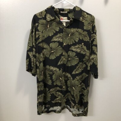 Black and green Hilo Hattie hawaiian shirt size L | eBay