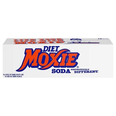 RARE Diet Moxie Soda Pop | 12-Pack of 12oz Cans | Cola Flavor | eBay