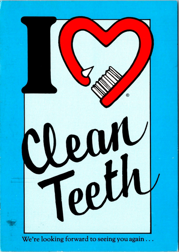 Postcard I Love Clean Teeth DDS Thomas Sevier Dental Appt Reminder ...