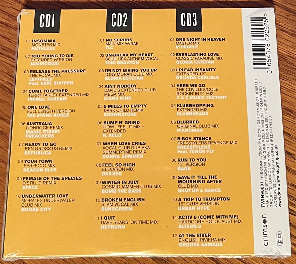 VARIOUS ARTISTS "TWELVE INCH NINETIES-INSOMNIA" BRAND NEW 2017 UK 3CD ...