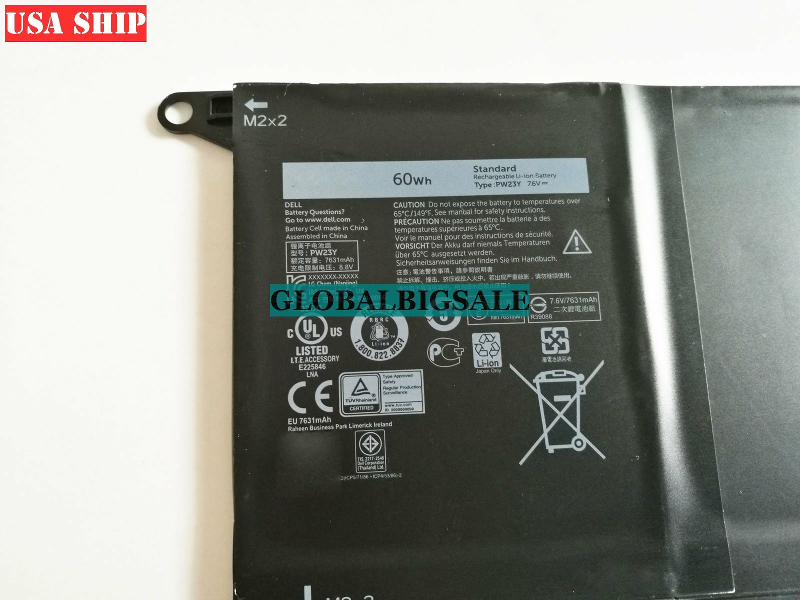 PW23Y NEW TP1GT 60Wh Battery For Dell XPS 13 9360 D1505 D1605 D1609 ...