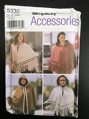 Simplicity #5330 Misses' Capes and Ponchos - Size S, M, L | eBay