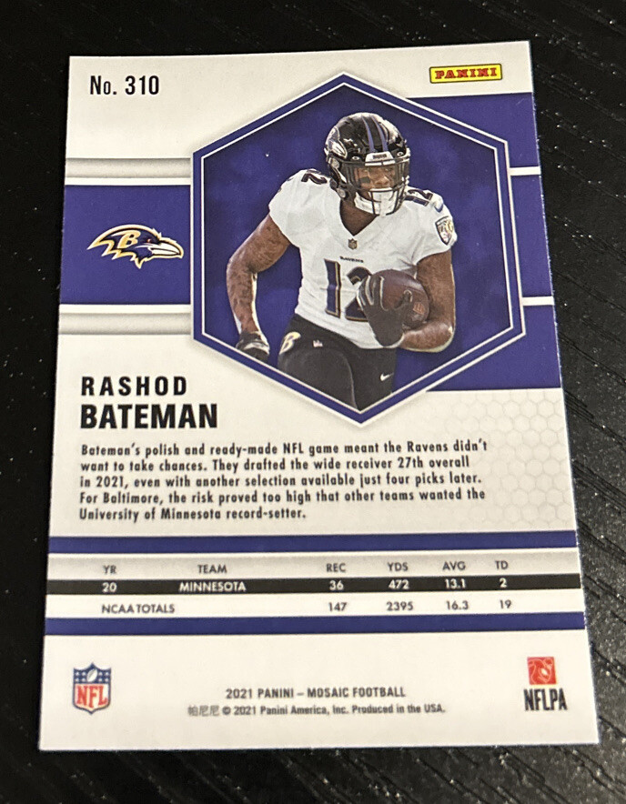 2021 Panini Mosaic Rashod Bateman Rookie | eBay