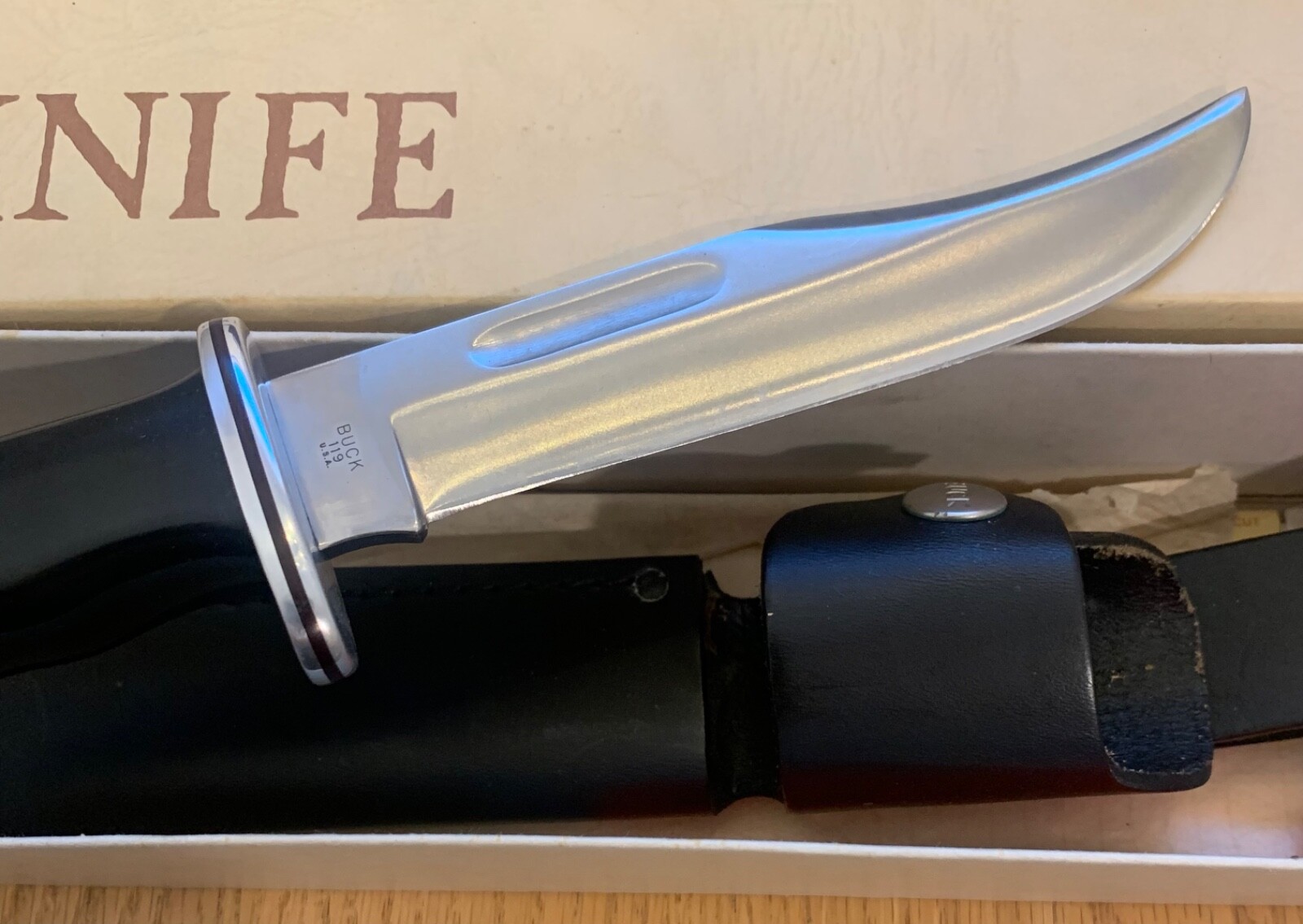 PRE DATE CODE BUCK 119 KNIFE USED IN BOX | eBay
