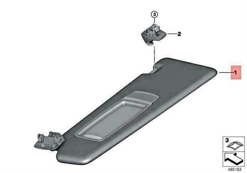 OEM BMW G30 G31 G38 518D 520D ED 520DX 520I 525D LH SUN VISOR ...