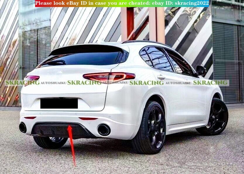 Carbon Fiber Rear Bumper Diffuser Spoiler Refit For Alfa Romeo Stelvio ...