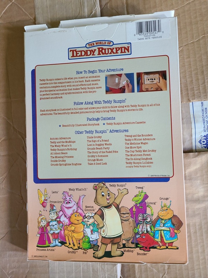 Tweeg gets the Tweezles Teddy Ruxpin Books And Tape Cassette Worlds of ...