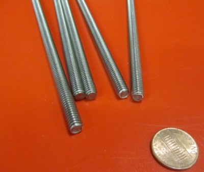 316 Stainless Steel Threaded Rods, RH, 1/4"-20 x 1 Ft Length, Pkg of 5 ...