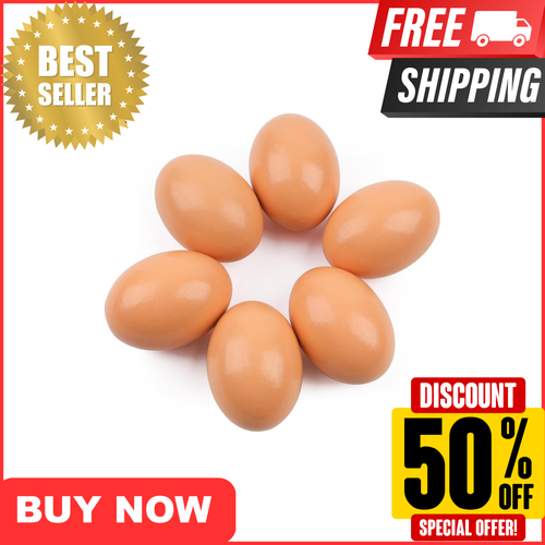 Fake Nest Eggs Wooden Brown Easter Eggs for Craft Get Hens to Lay Eggs ...