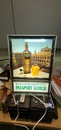 Passport Scotch Vintage Lighted Sign | eBay