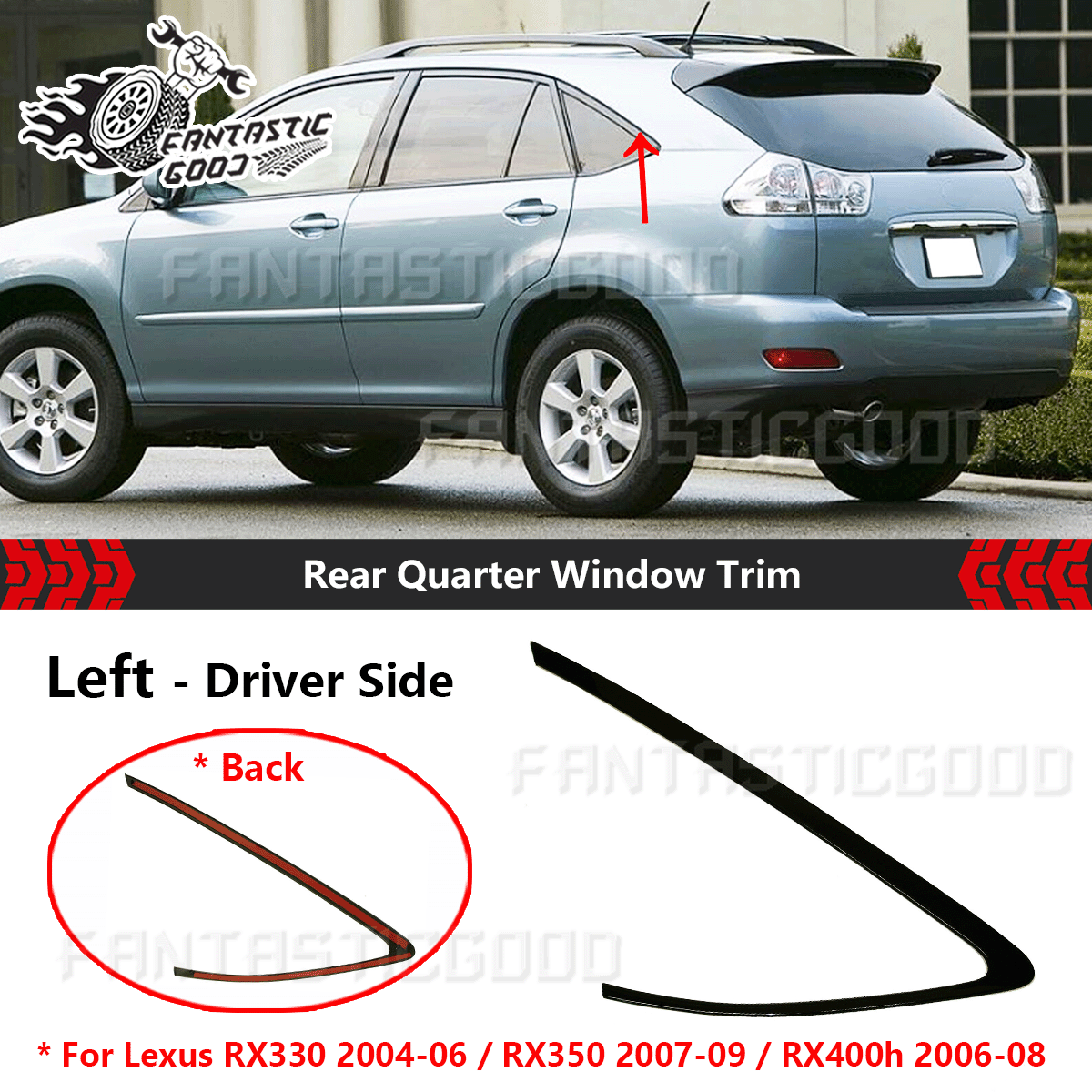 For Lexus RX330/ RX350/ RX400h 2004-09 Left Driver Side Rear Quarter ...