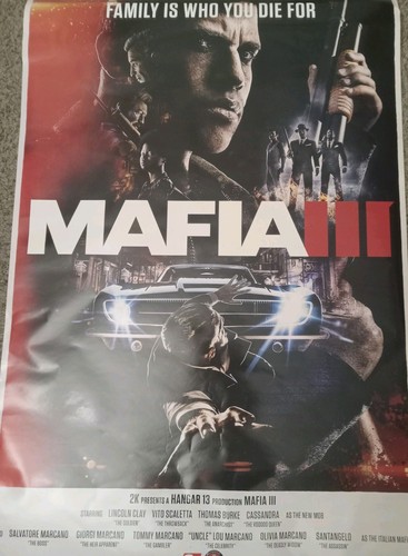 MAFIA 3 GAMESTOP MOVIE VIDEO GAME 27" x 40" POSTER NEW In wrapping | eBay