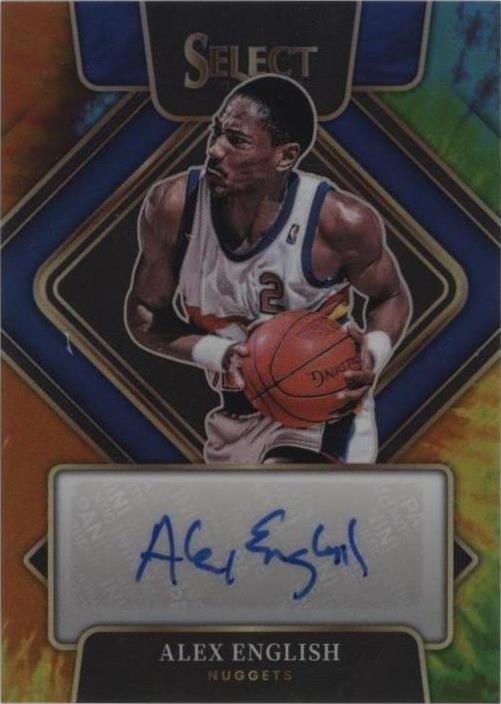 2021-22 Panini Select - Signatures Alex English #SG-AEG Tie-Dye Prizm ...