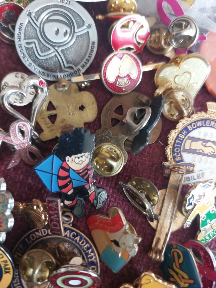 Assorted Enamel Vintage Pin Badges, Charity, Carded,job Lot | eBay UK