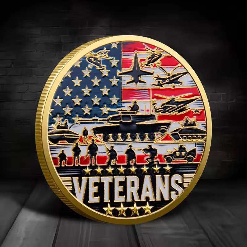 Veteran Challenge Coin Proud Military Veteran Commemorative Coin Gifts ...