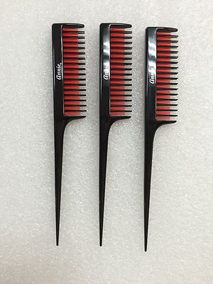 3PCS ANNIE TEASE COMB #40 UNIQUE 3 ROWS TOOTH COMB FOR TEASING WITH RAT ...