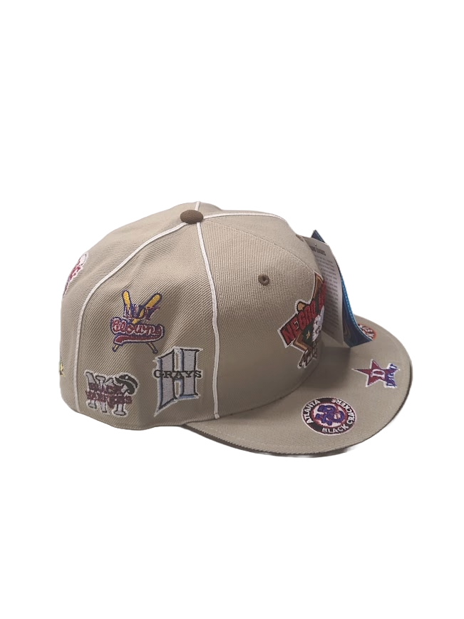 Negro League Baseball Commemorative Hat Fitted 2XL Khaki All Team Embroidery Cap | eBay