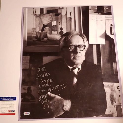 Ray Bradbury Signed 20x16 Photo PSA DNA Autograph Auto Sci Fi writer ...