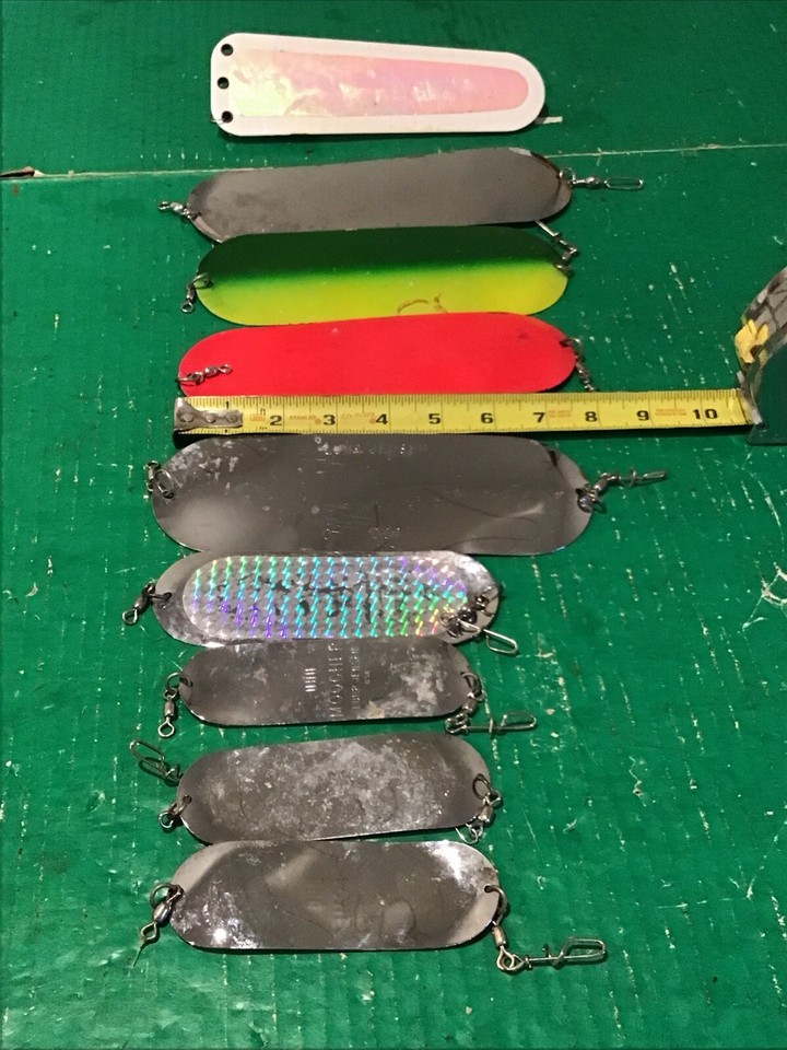 Lot of 8 Luhr Jensen Herring Dodger / Moocher Flasher Trolling & 1 ...
