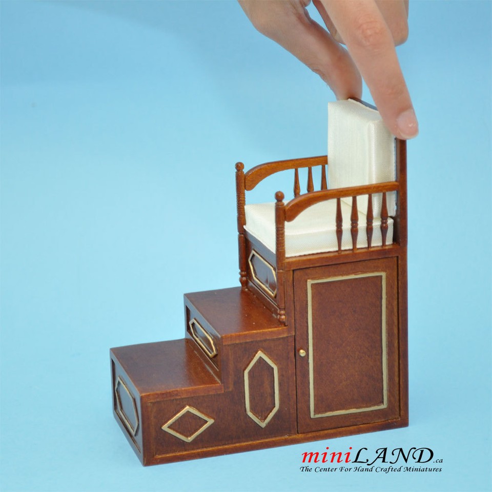 Miniature pulpit Minbar steps chair mimber mosque imam for dollhouse 1: ...