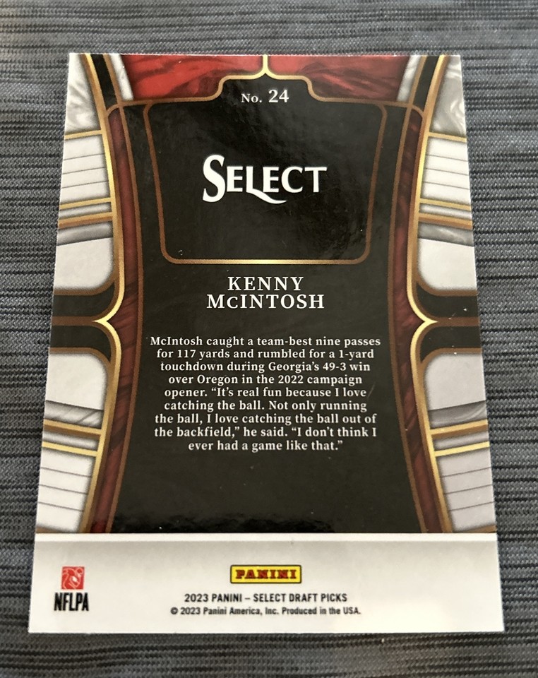 2023 Panini Select Draft Picks Kenny McIntosh Rookie Georgia Bulldogs ...