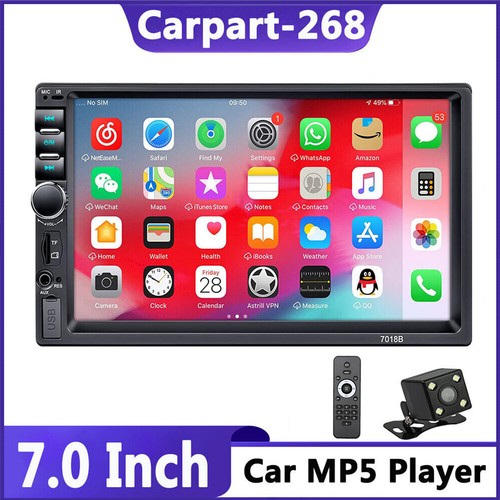 7" Double Din Car Stereo Audio MP5 Player USB FM Multimedia Radio ...