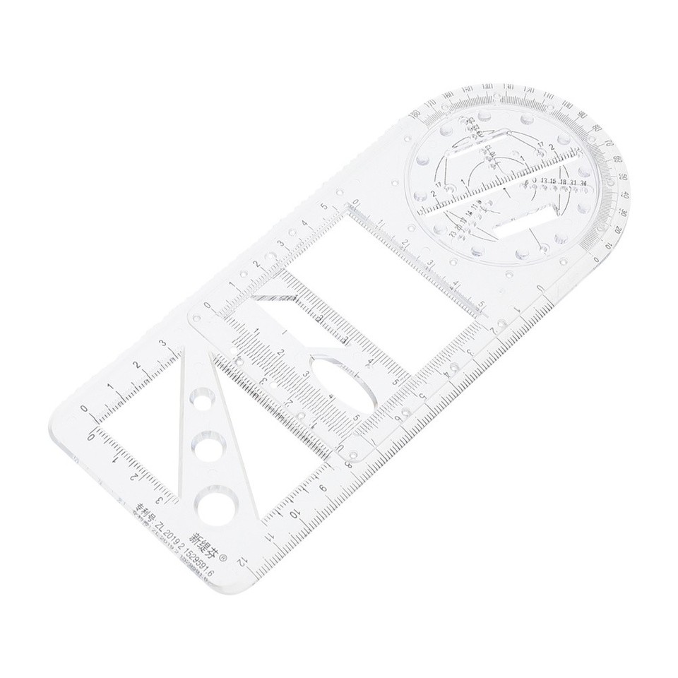 Plastic Drawing Ruler Portable Geometric Rulers Students Measuring ...