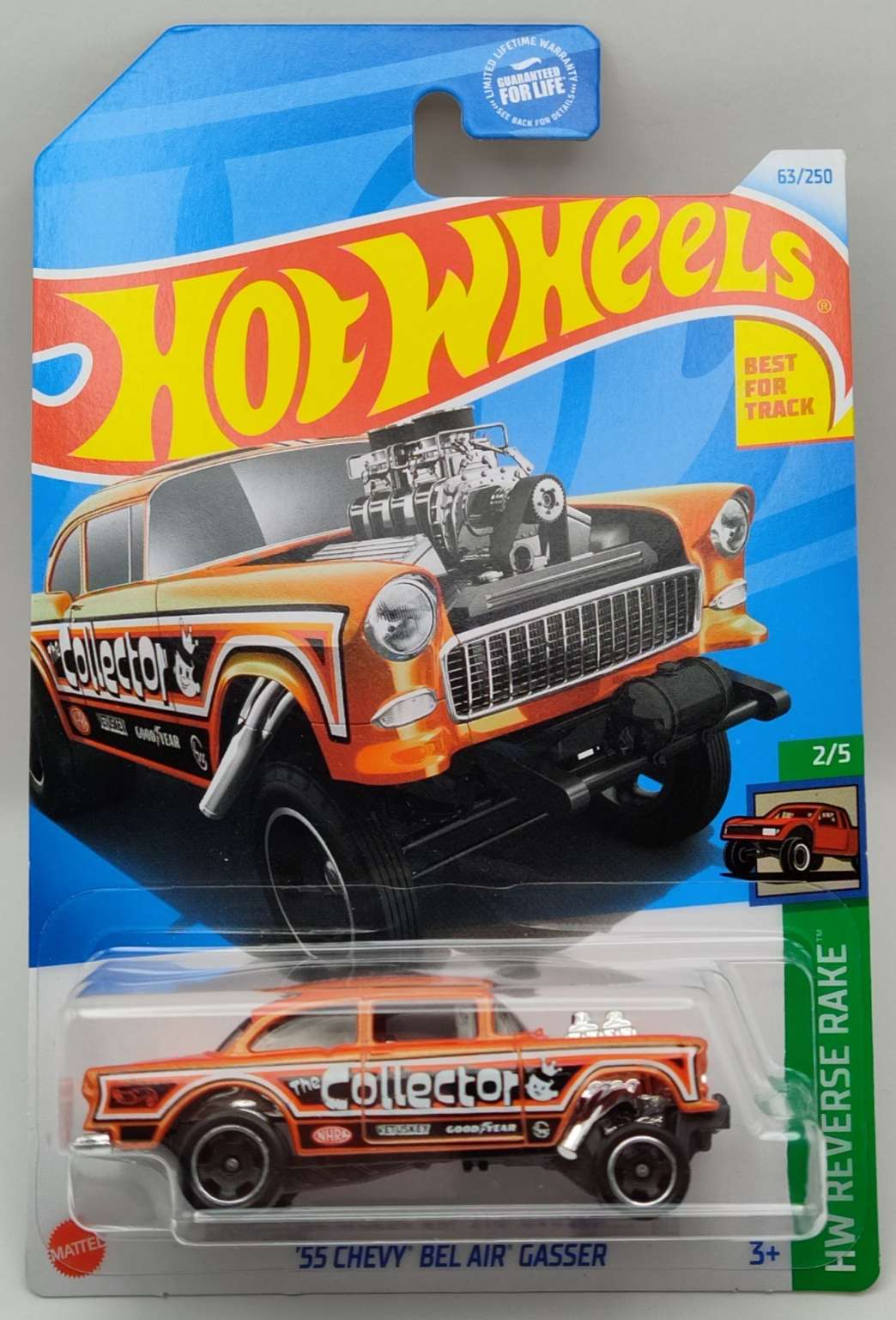 Hot Wheels 2021 HW Reverse Rake 55 Chevy Bel Air Gasser Great Card | eBay