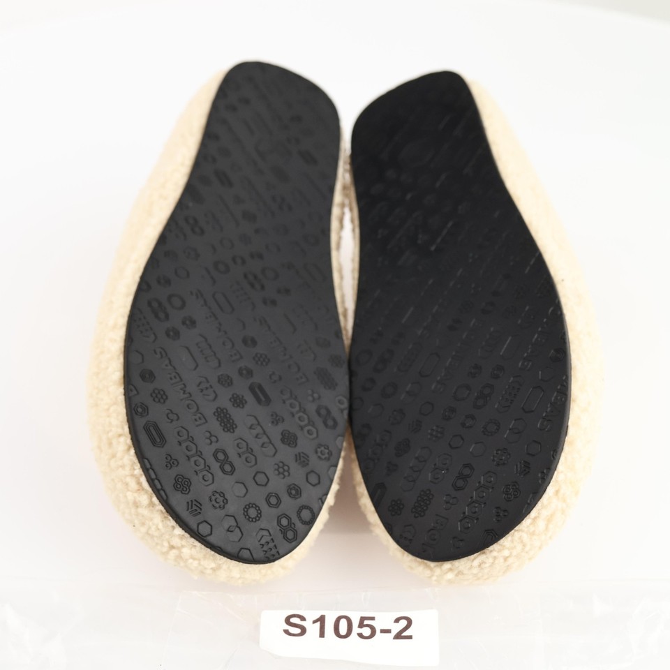 Bombas Shoes Womens Sunday Slippers Size 8 Cream Sherpa Fleece Mule ...