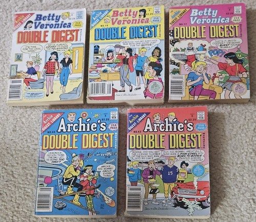 Lot of 5 Archie, Betty and Veronica Double Digest Magazine#15,16,17,43 ...