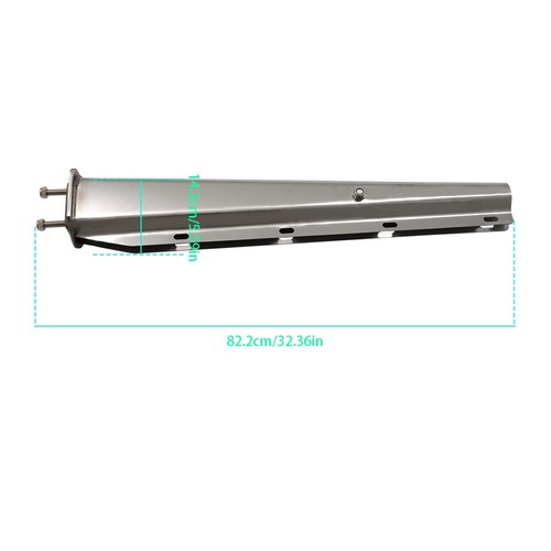 Semi Truck Tapered 30" Stainless Steel Straight Mud Flap Hanger 2 1/2 ...