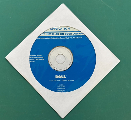 Dell ~ CyberLink PowerDVD 5.7 Reinstallation CD (Factory Sealed ...