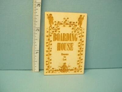 Miniature Boarding House Sign Laser Cut Dragonfly Int'l -1/12 Scale | eBay