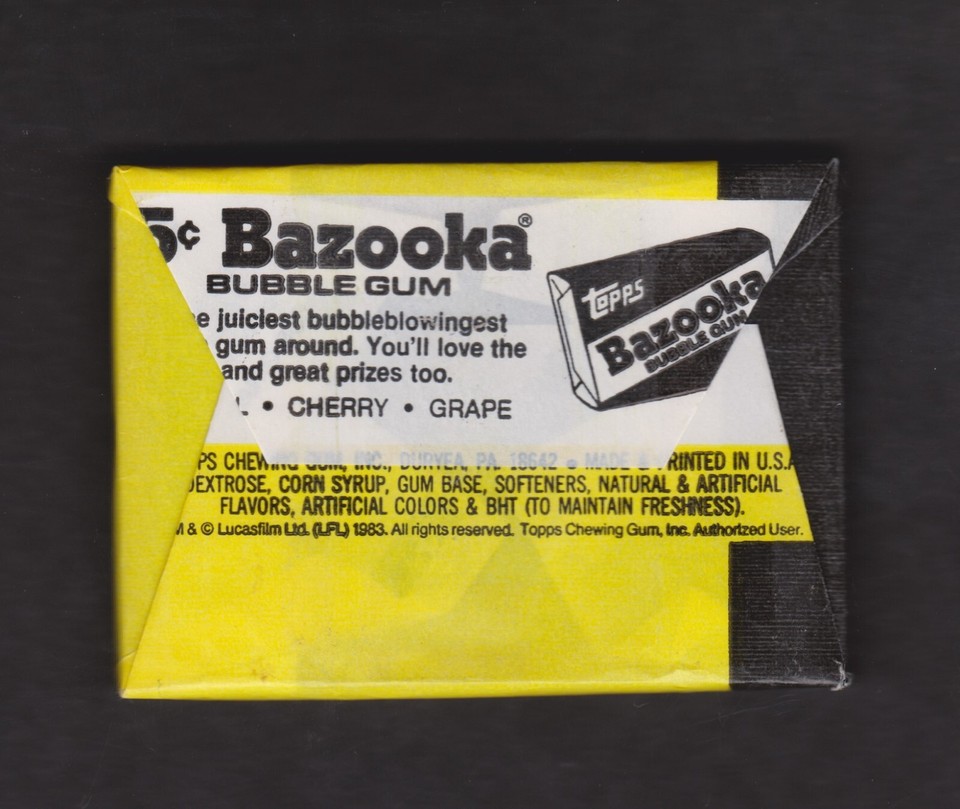 1983 Topps Star Wars Return of the Jedi Series 1 Wax Pack Luke ...